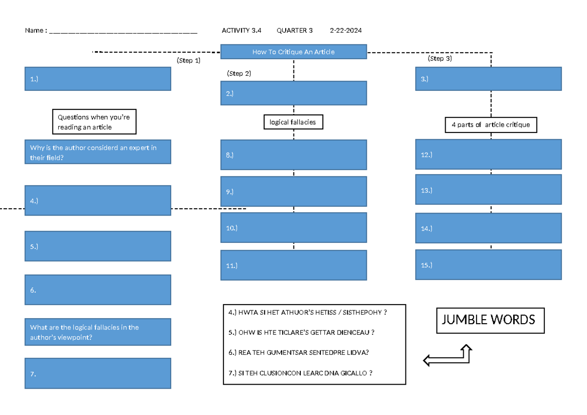 ACT - act - Name : _______________________________________ ACTIVITY 3 ...