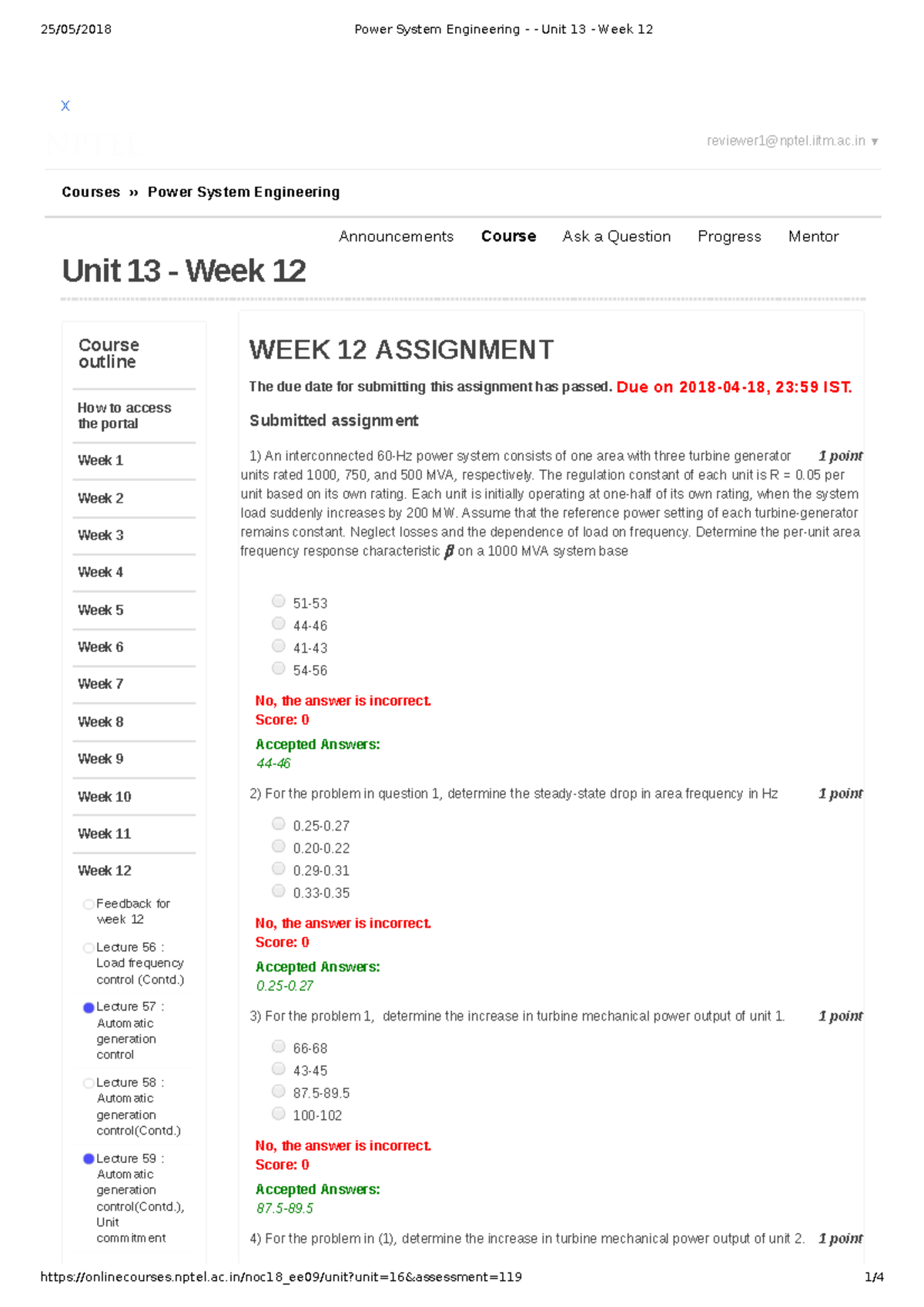 W12A1 - Study very well - X Courses » Power System Engineering Unit 13 ...