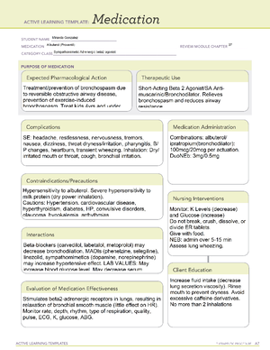 Lispro Humalog Insulin Drug Card - ACTIVE LEARNING TEMPLATES ...