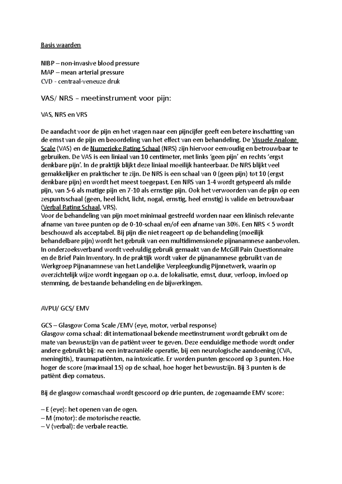 Basis waarden - les 1 - Basis waarden NIBP – non-invasive blood ...