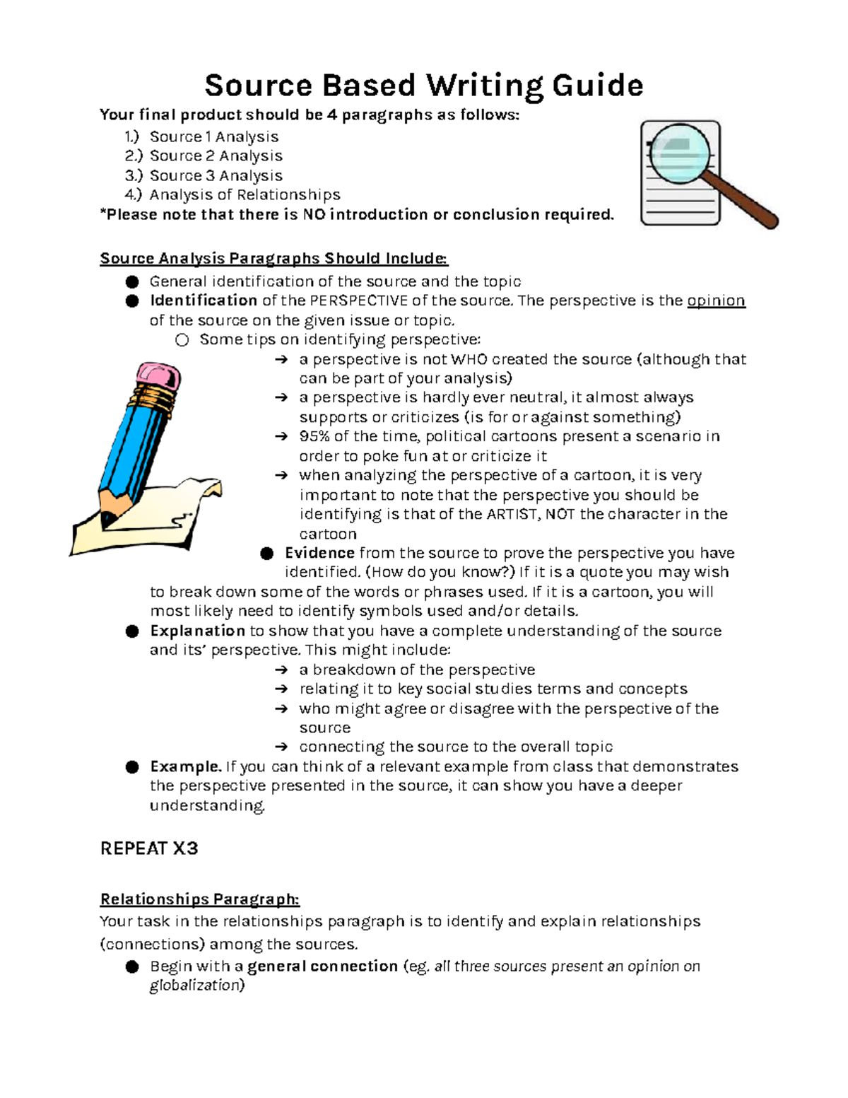 SBQ Guide - source based question - Source Based Writing Guide Your ...