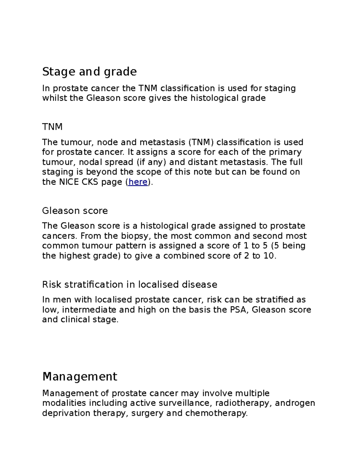 Stage and grade of prostate cancer - Stage and grade In prostate cancer ...