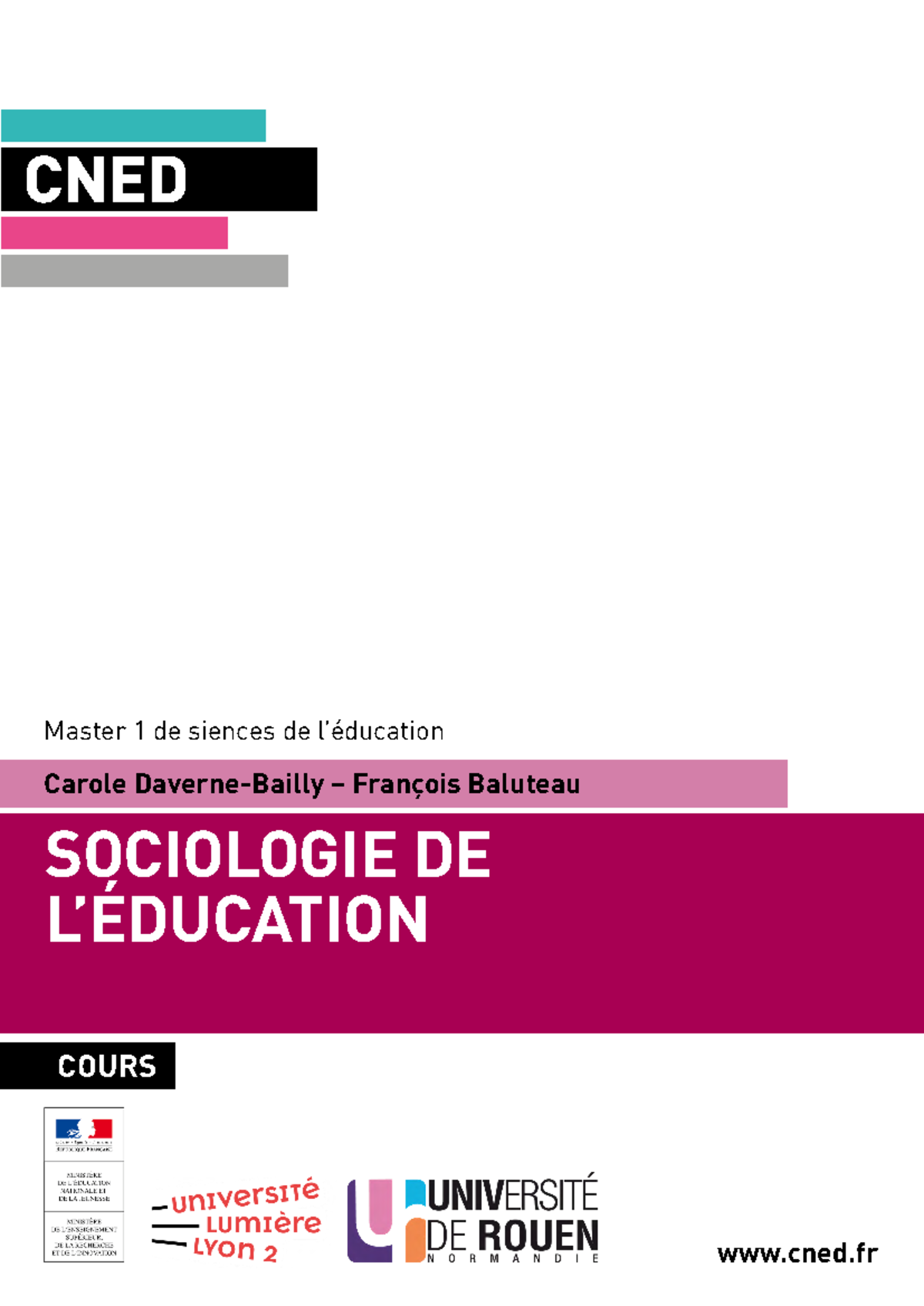 Sociologie-cours-M1 - cours foad sde - SOCIOLOGIE DE L’ÉDUCATION Carole ...