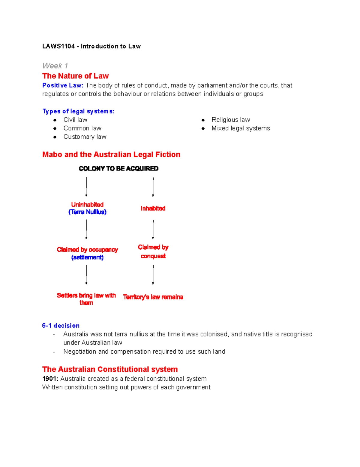LAWS1104 - Introduction to Law - Google Docs - LAWS1104 - Introduction ...