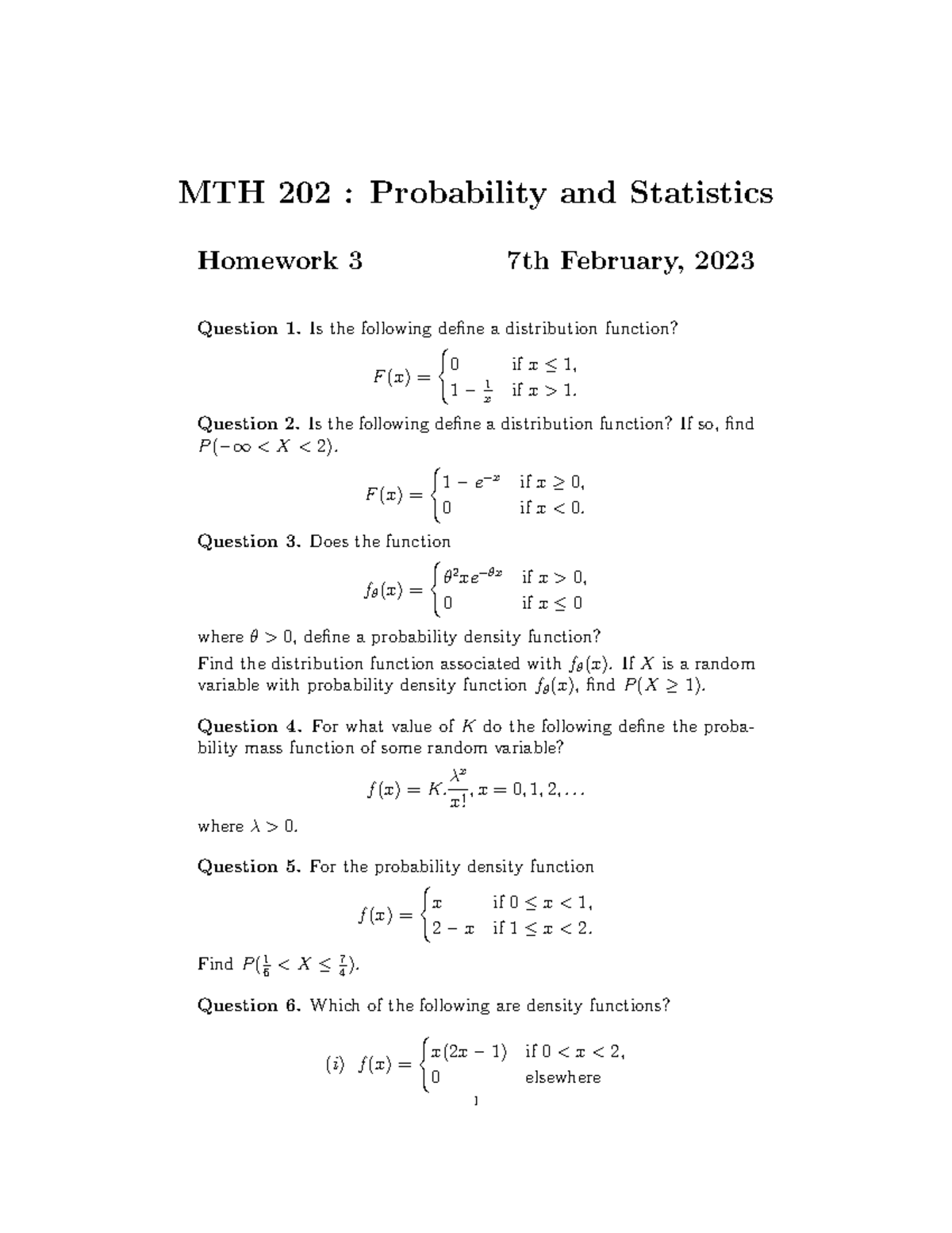 Prob Stat HW 3 - PRACTICE IT - MTH 202 : Probability and Statistics ...