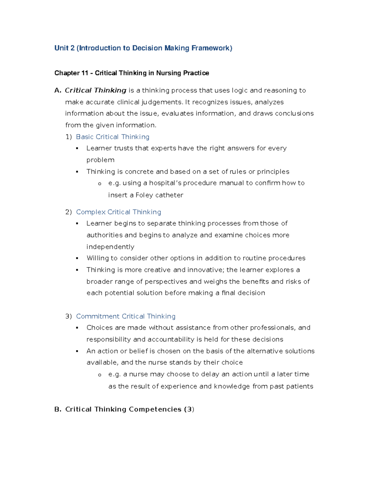 Decision Making Framework - Unit 2 (Introduction to Decision Making ...