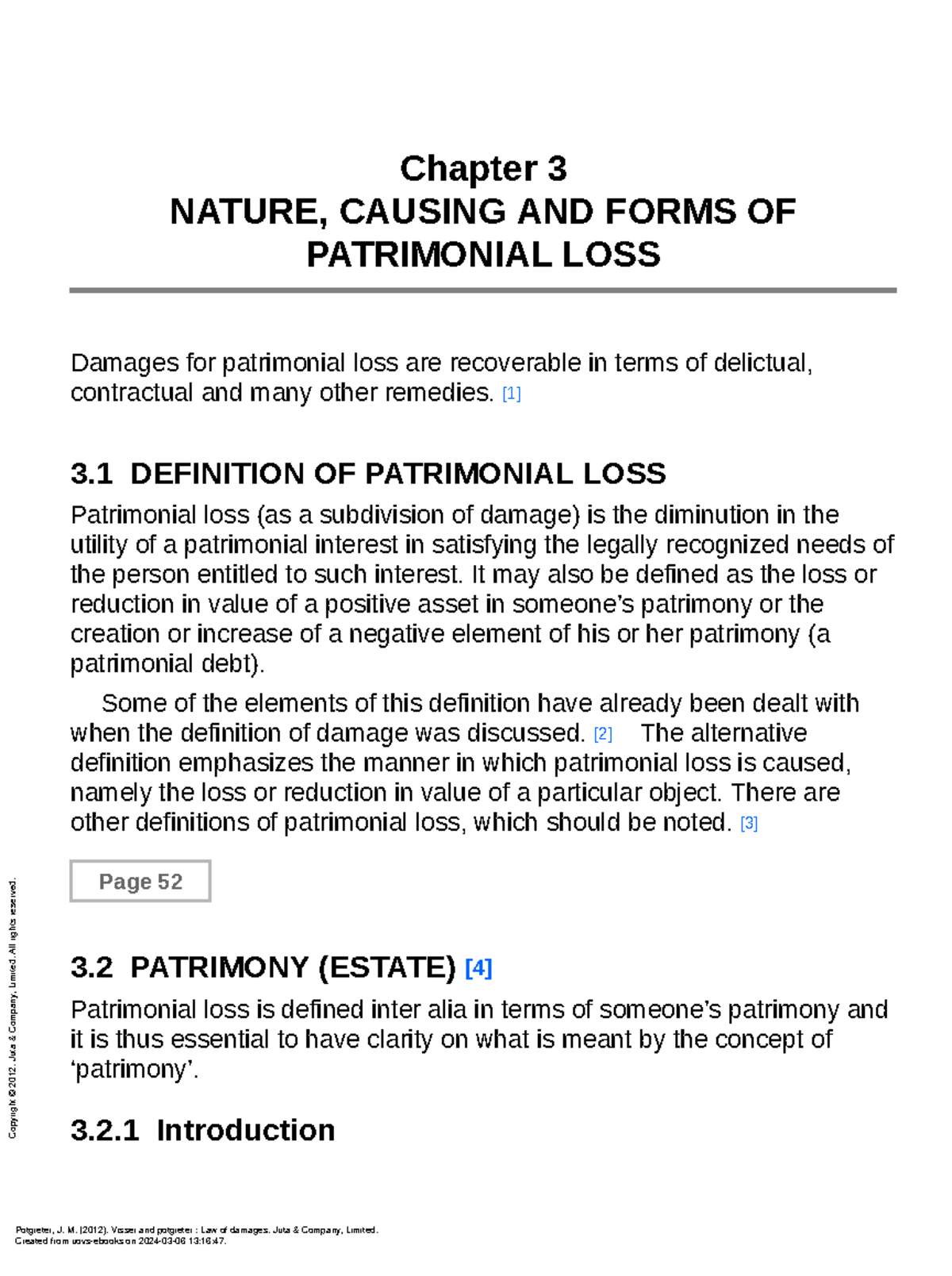 Chapter 3 - Chapter 3 NATURE, CAUSING AND FORMS OF PATRIMONIAL LOSS ...