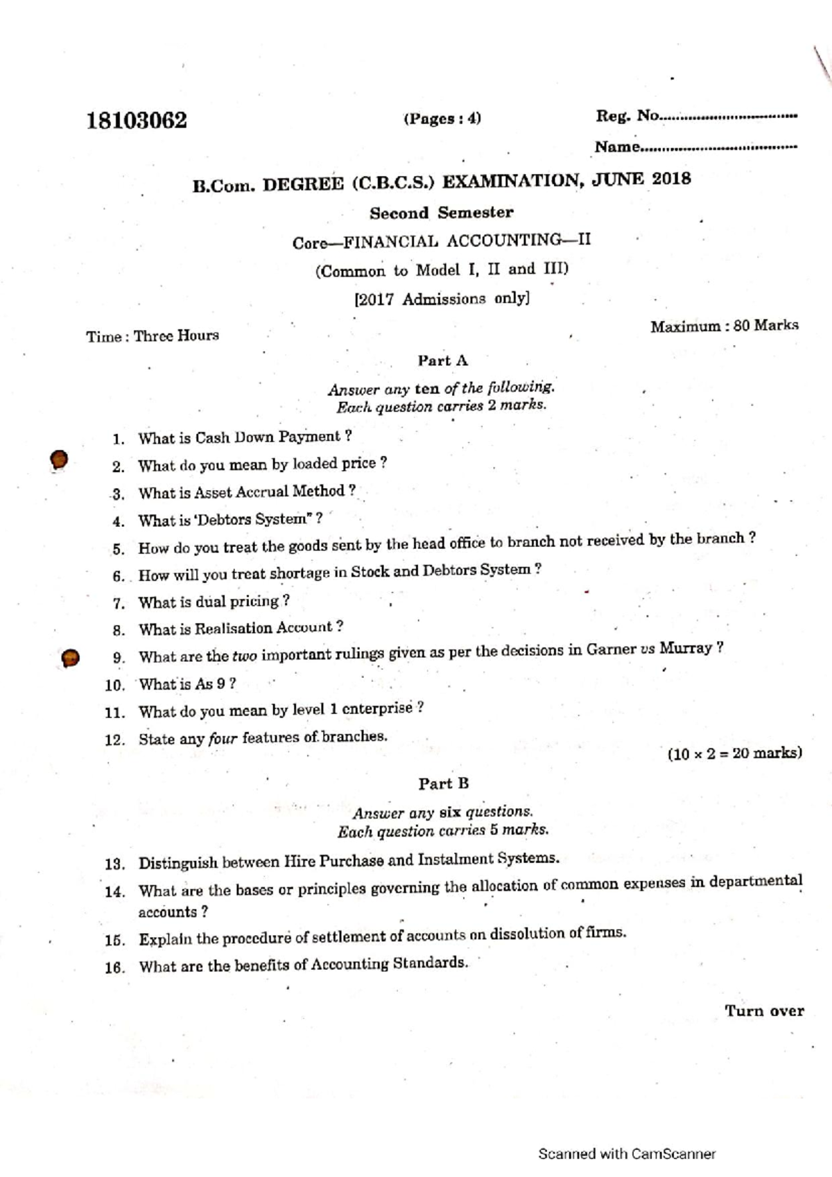 Financial accounting II 2018 min - Studocu