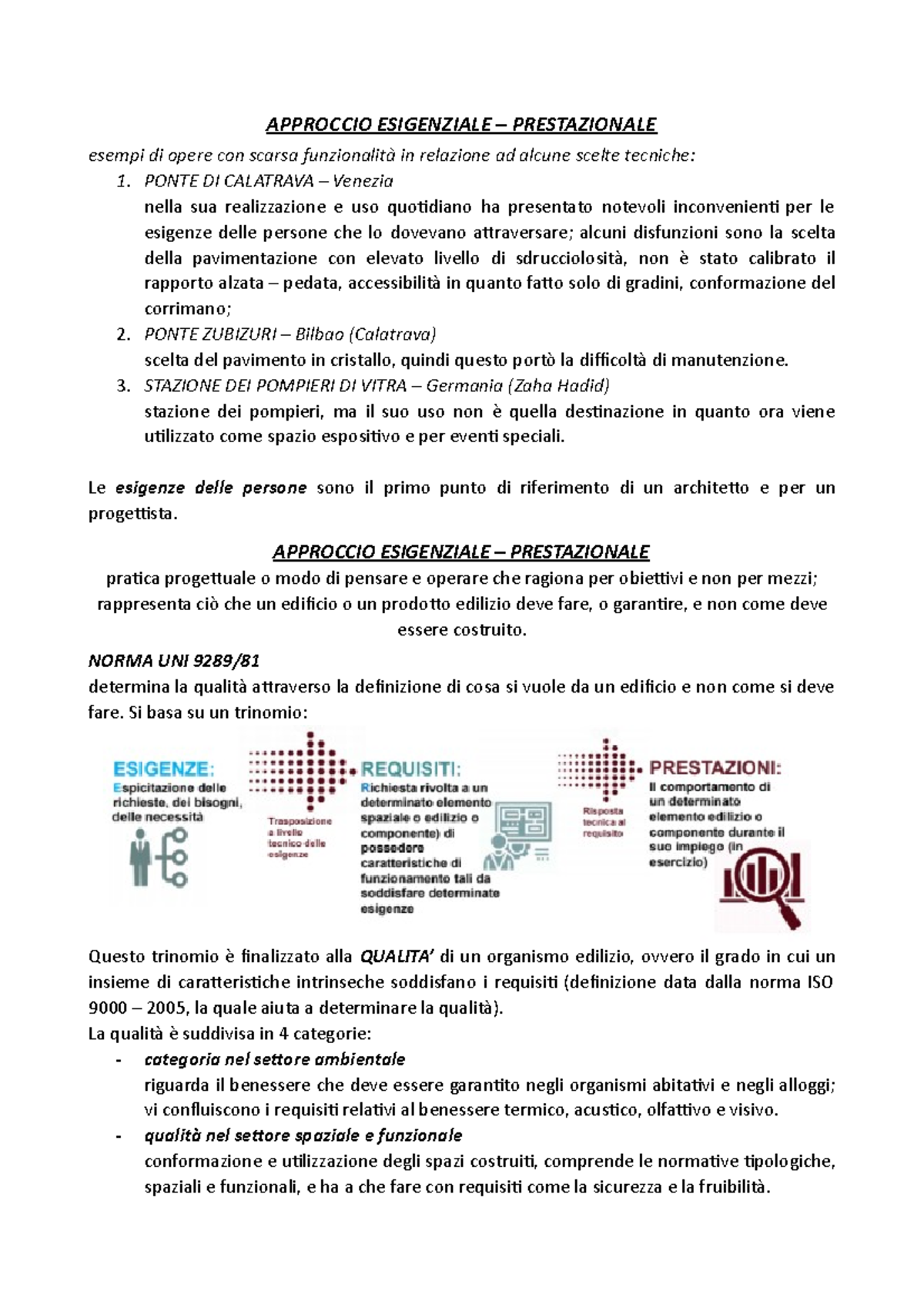 Approccio Esigenziale Prestazionale - APPROCCIO ESIGENZIALE ...