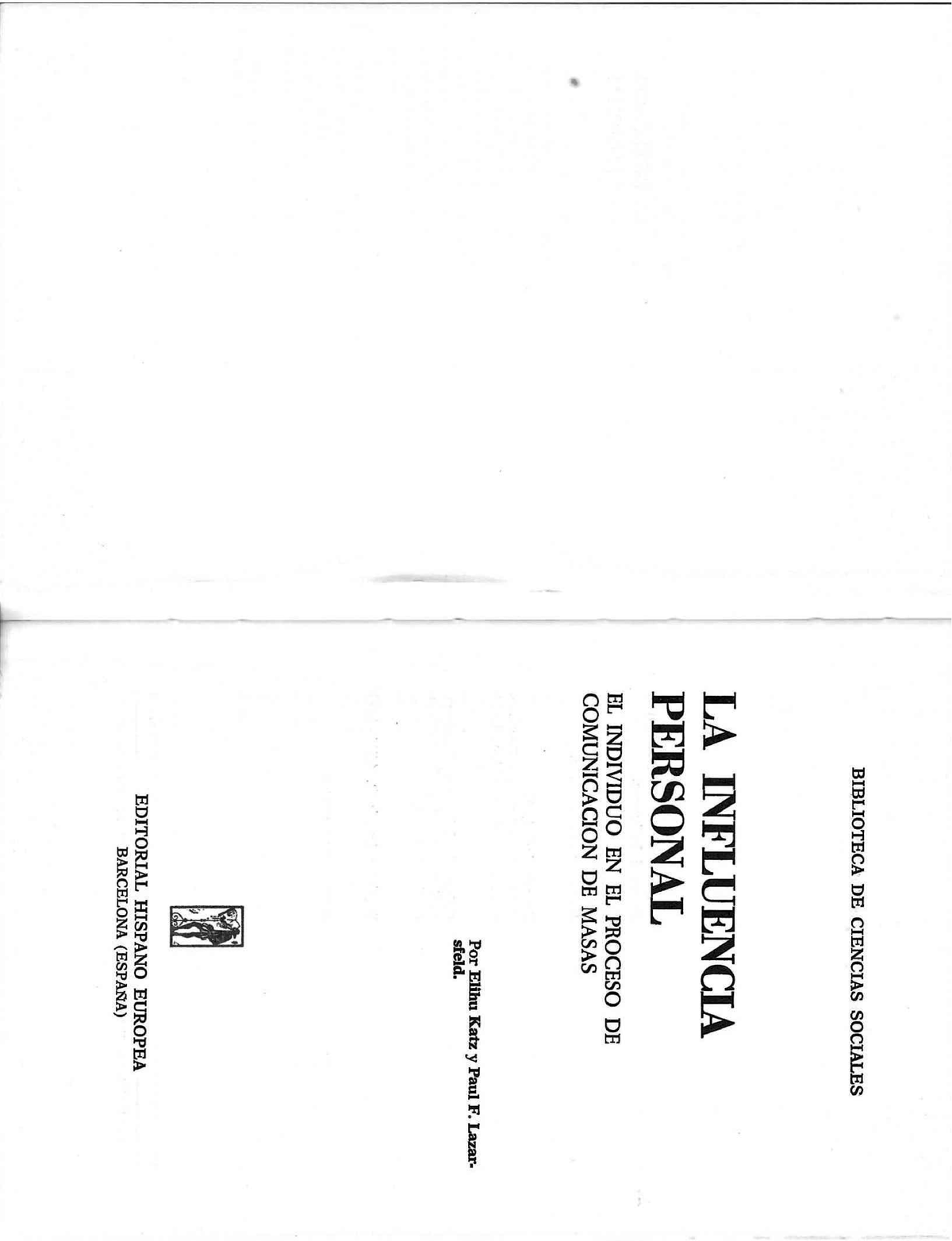 KATZ Y Lazarsfeld- Influencia Personal-1955-1979 (COMP ...