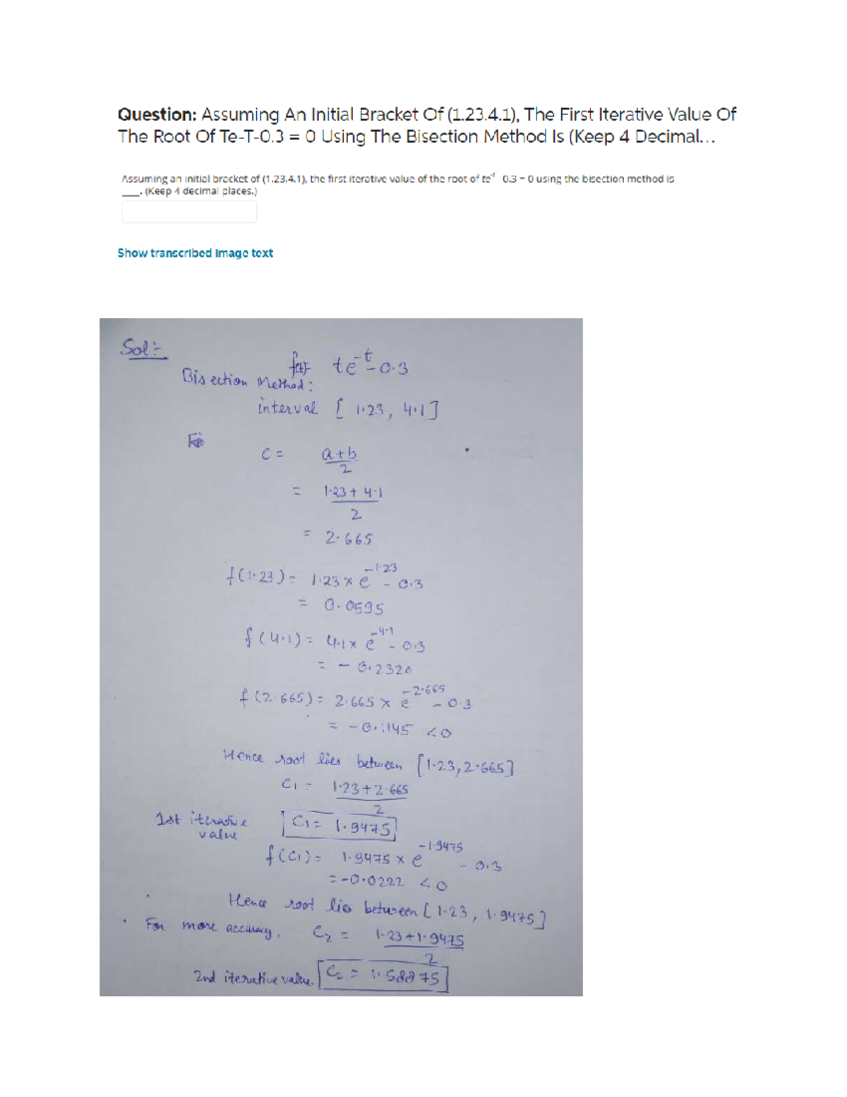 Exercise 2 Numerical Method - Material Handling System - Studocu
