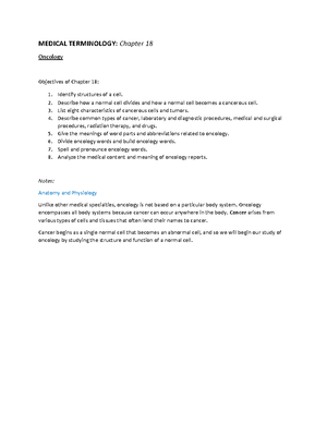 MED TERM Chapter 2 - Lecture notes The Body in Health and Disease ...