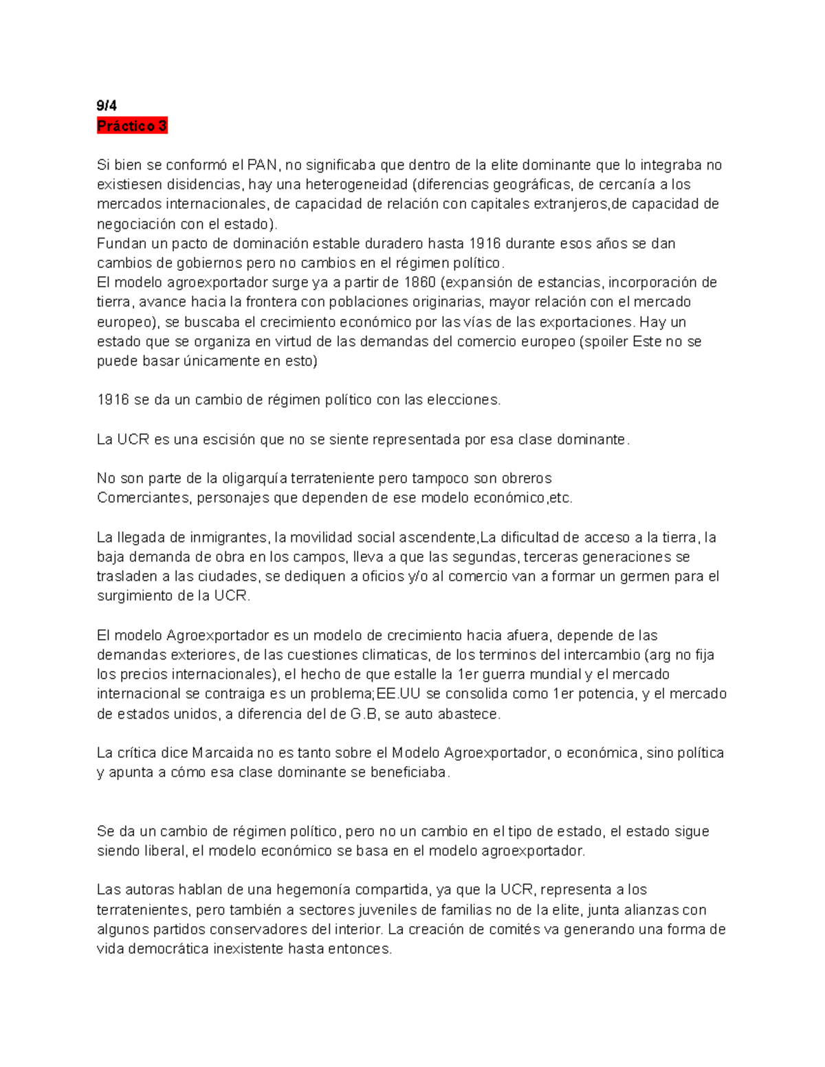 HSAL-Clases - Apuntes - 9/ Práctico 3 Si bien se conformó el PAN, no ...
