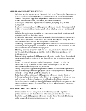 Dietetics Notes 1 ECC - code of ethics, standards of practice ...