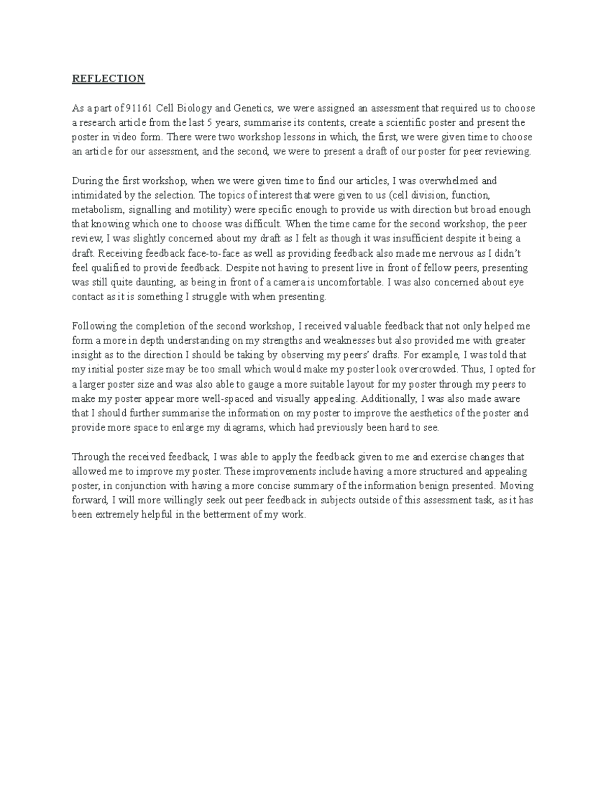 24443044 - Reflection AND Reference LIST - REFLECTION As a part of ...