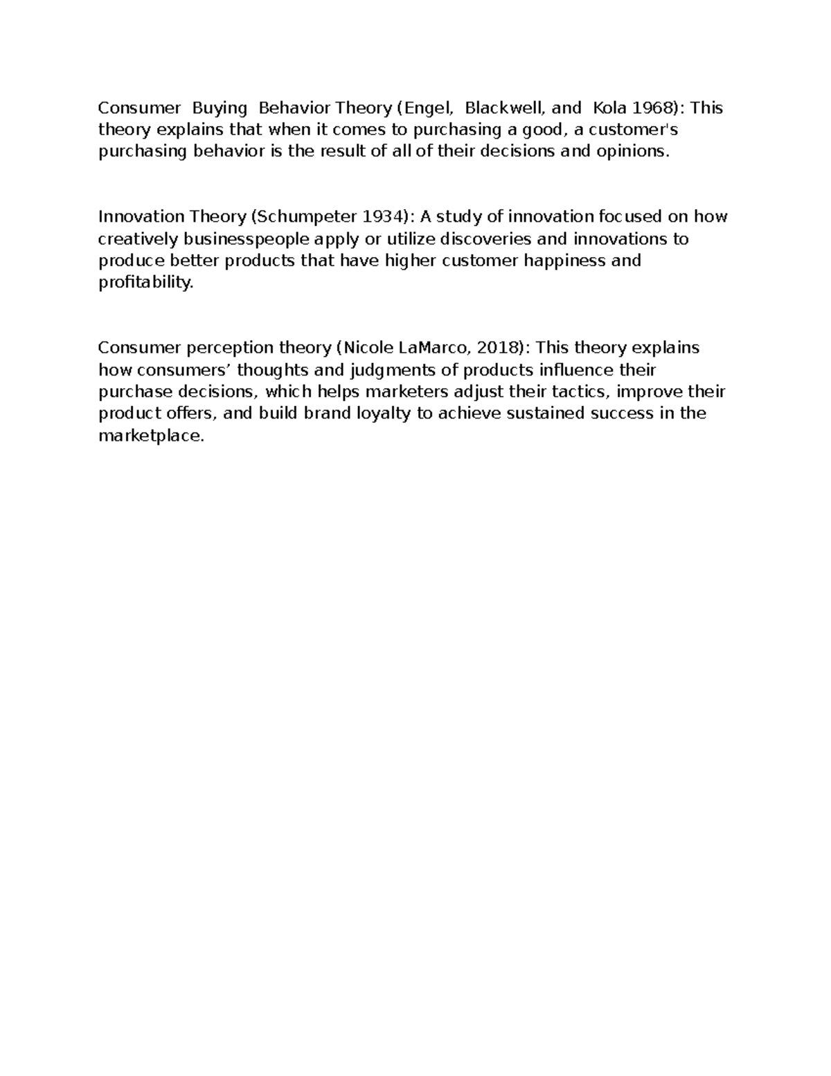 Theoretical framework - Consumer Buying Behavior Theory (Engel ...