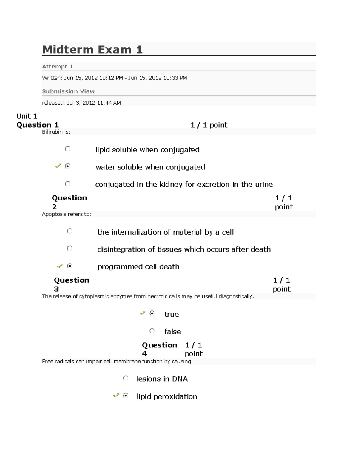 Path-MT-1 - midterm 1 - Midterm Exam 1 Attempt 1 Written: Jun 15, 2012 ...
