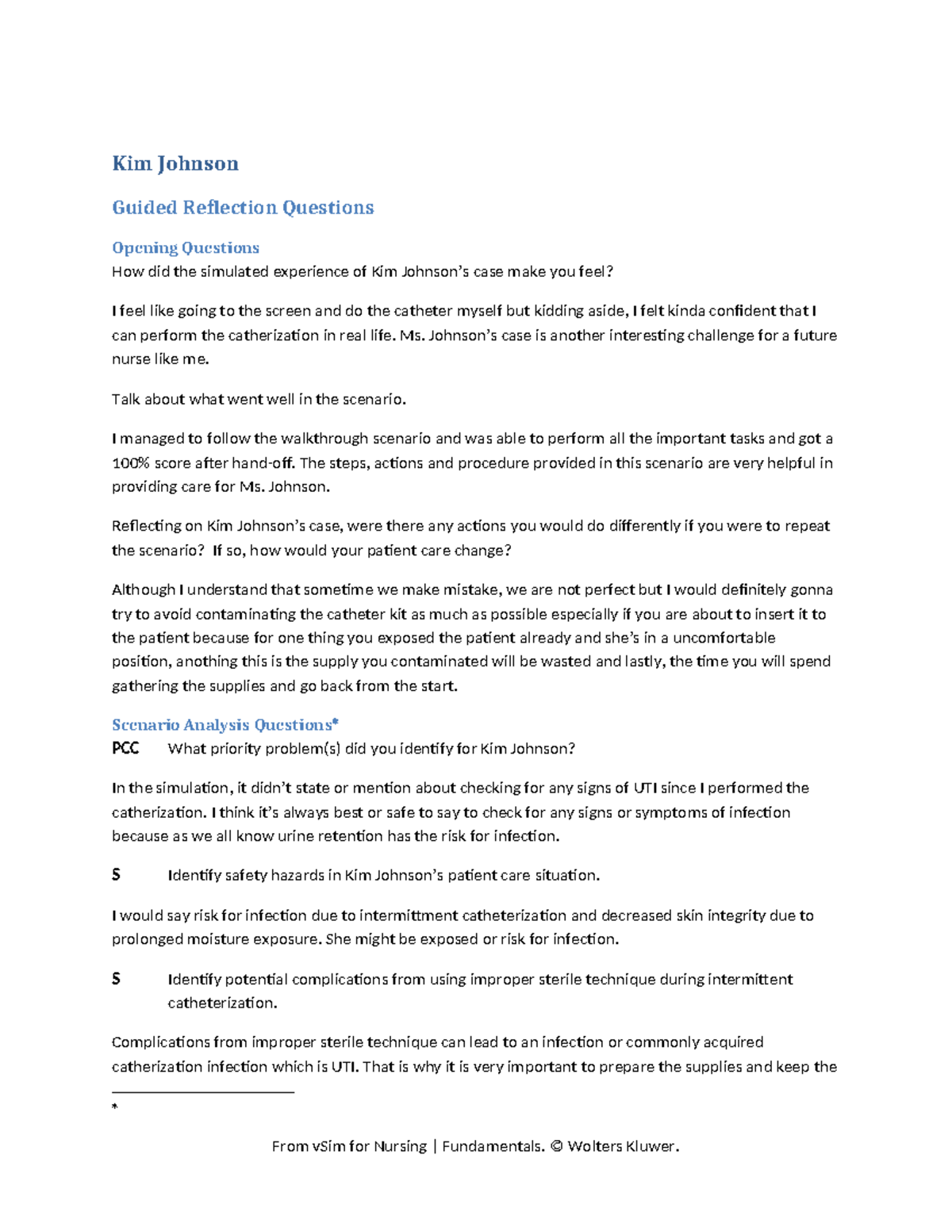 Fundamentals Case Kim Johnson GRQ - Kim Johnson Guided Reflection ...