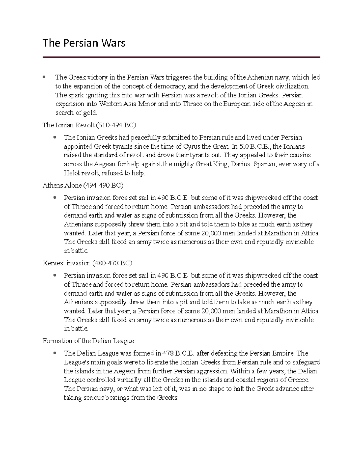 Notes for HIST1421 - Please use this as a guide and do not copy and ...