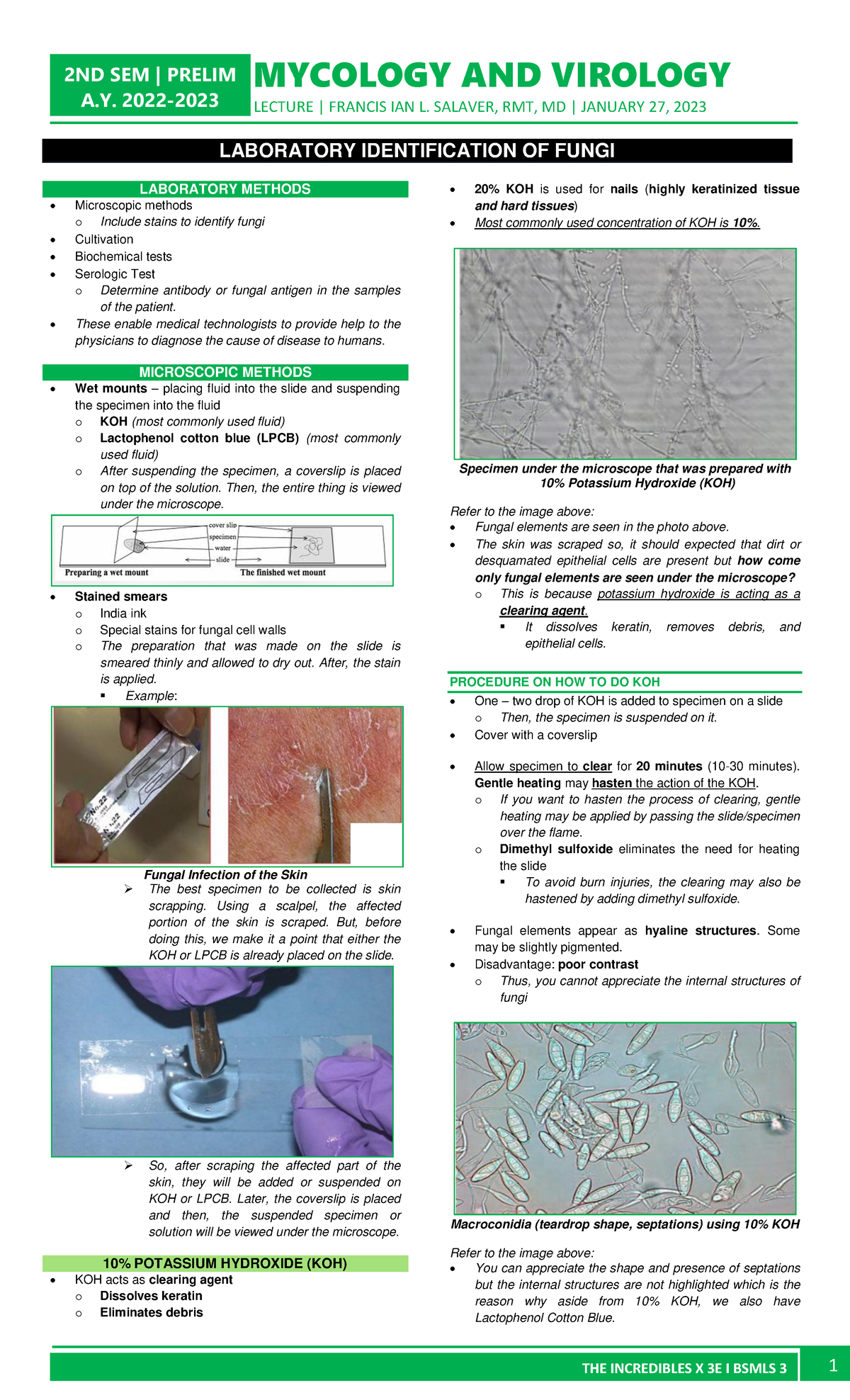 Mycoviro Week-2-Laboratory-Identification - MYCOLOGY AND VIROLOGY LECTURE | FRANCIS IAN L ...