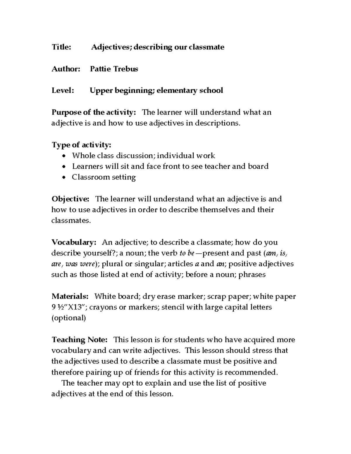 Adjectives lecture, it's all about adjectives - Title: Adjectives ...