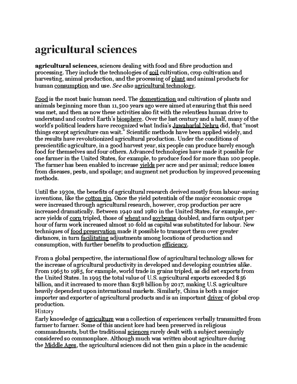 Agricultural sciences - agricultural sciences agricultural sciences ...