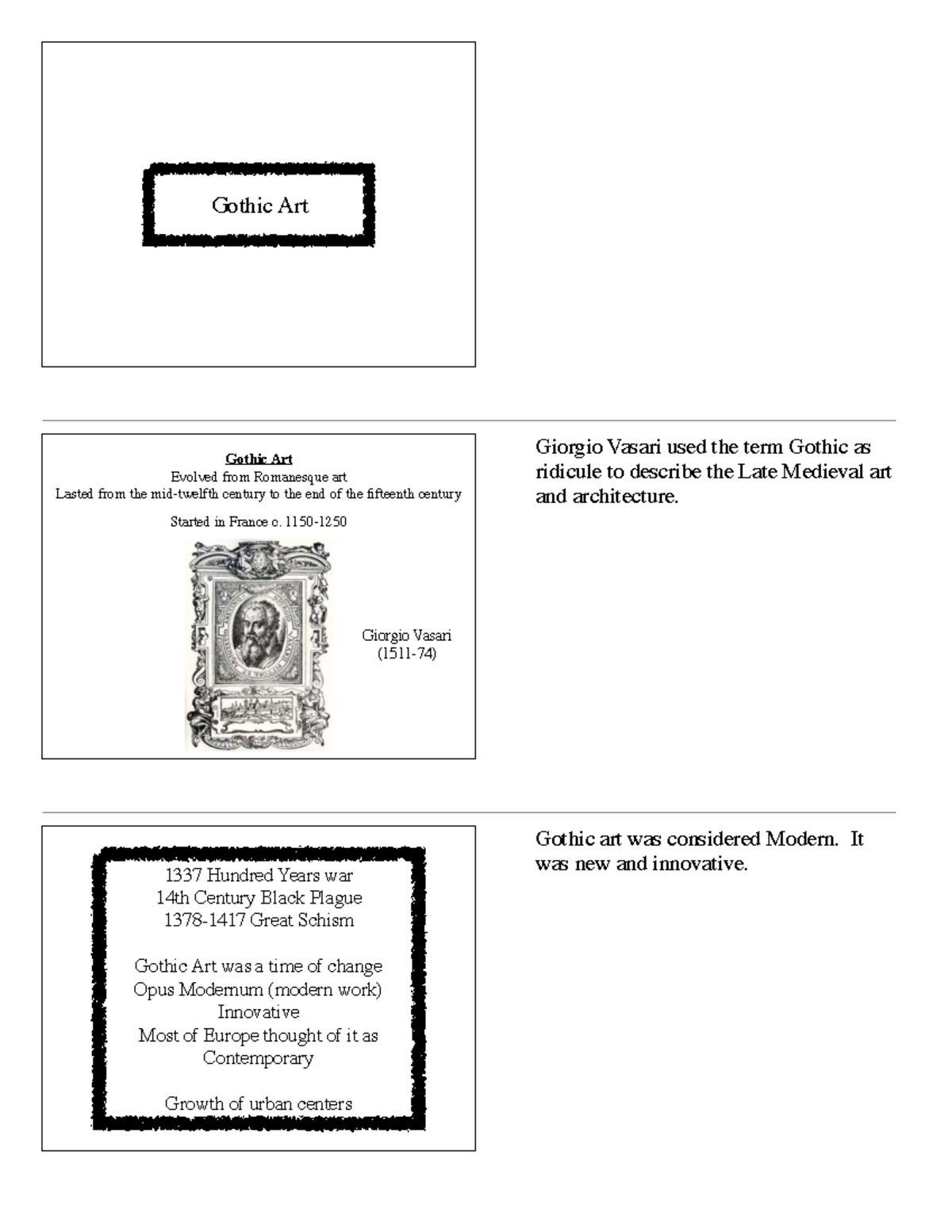 13.1 Gothic Europe - Lecture notes 19 - Gothic Art Gothic Art Evolved ...
