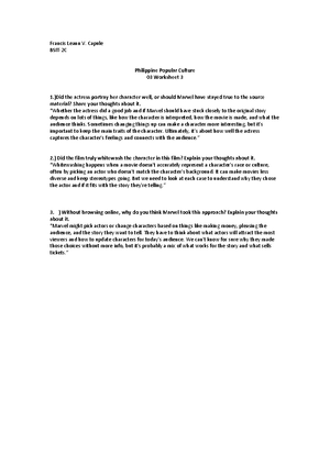 Rizal- Worksheet - STI GE Name:Section: Date: Score: Directions: Read ...