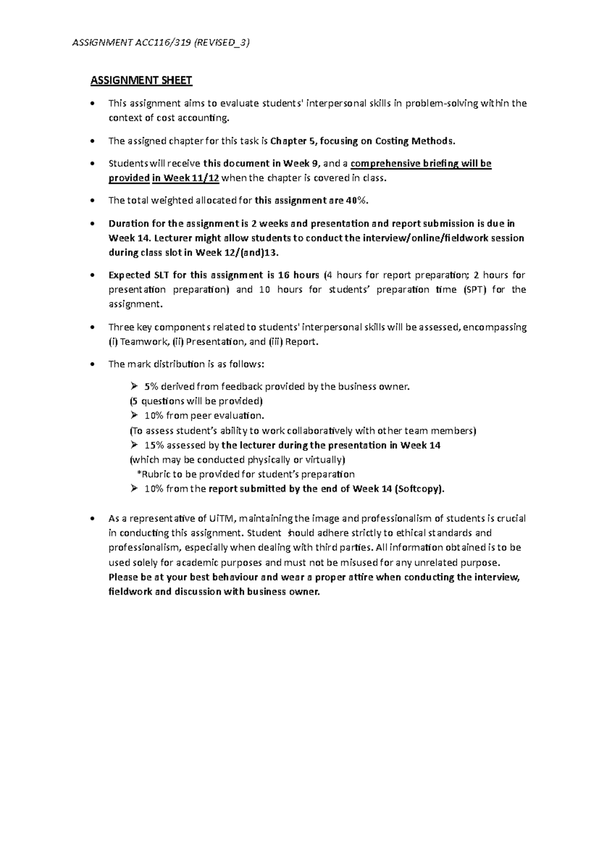 Assignment Revised( Student Version) (1) - ASSIGNMENT SHEET This assignment aims to evaluate ...
