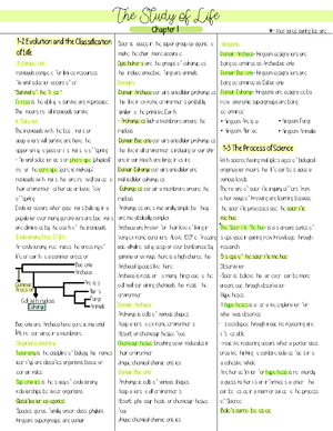 Biol-110 Principles Of Biology 1 - The Study of Life Chapter l ...