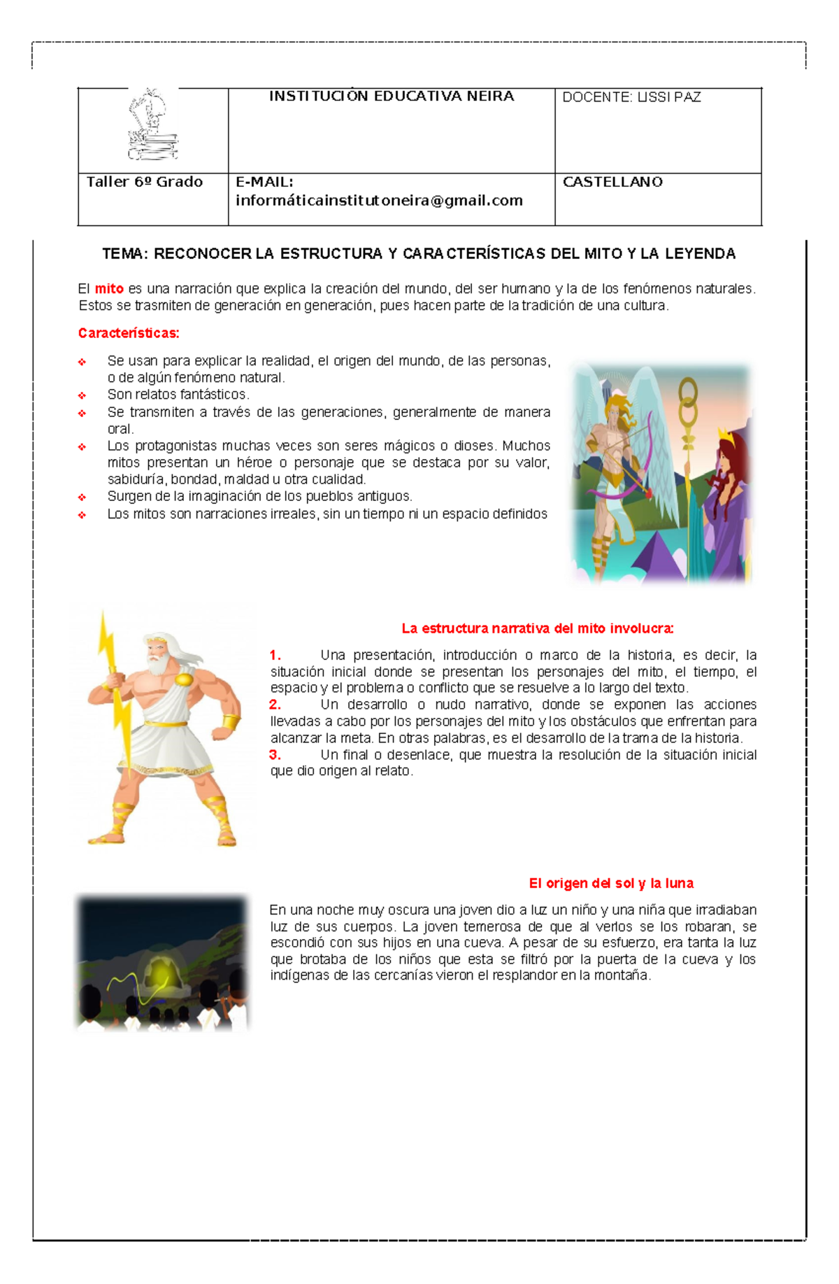 Taller-Mito-y-Leyenda. by Lisy Paz - INSTITUCIÓN EDUCATIVA NEIRA ...