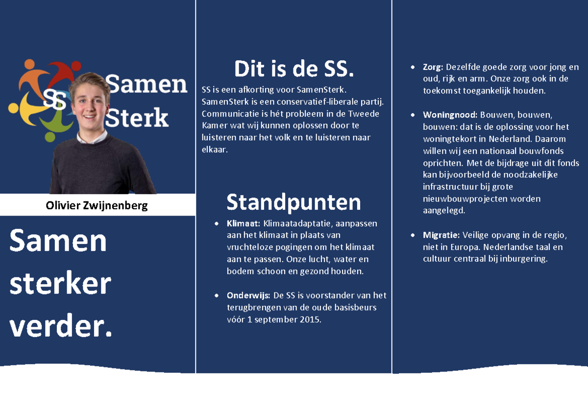 Poster - De rijksoverheid stelt de grote lijnen vast van het beleid en ...