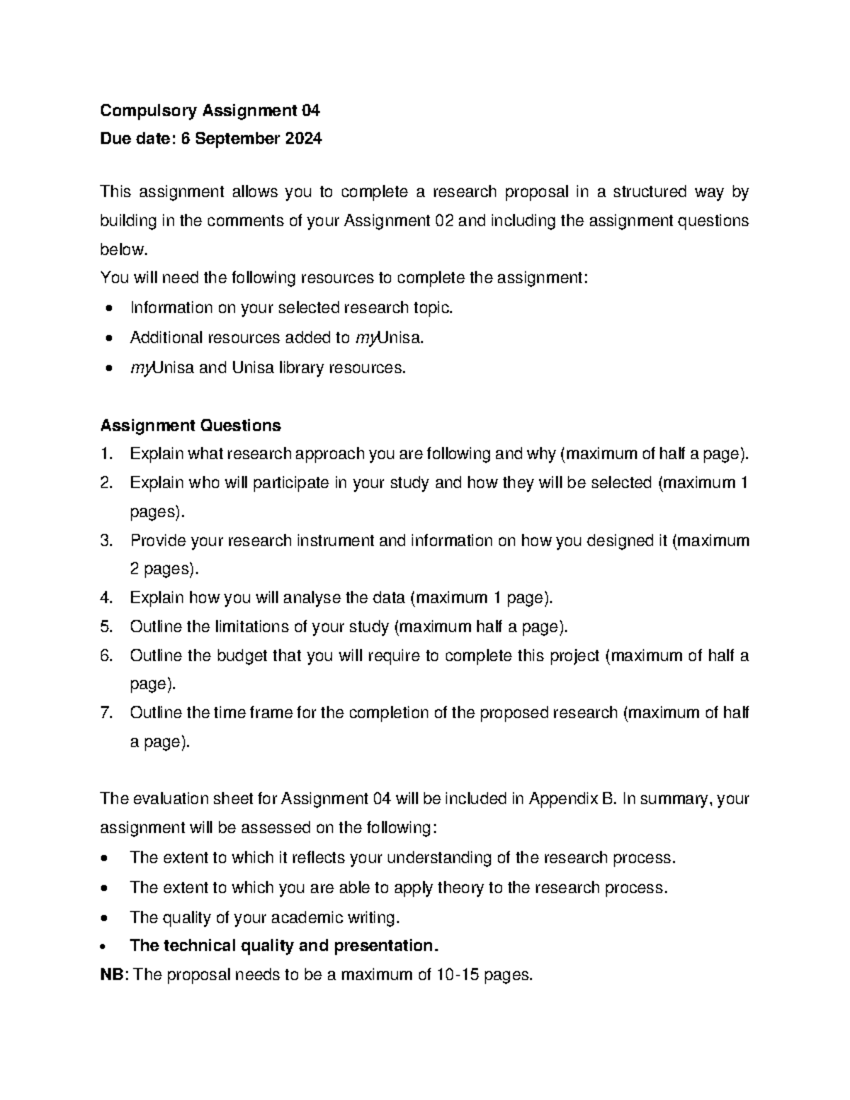 Assign 4 - Compulsory Assignment 04 Due date: 6 September 2024 This assignment allows you to ...