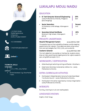 Computer Organisation and Design - CSE211:COMPUTER ORGANIZATION AND DESIGN Course Outcomes ...