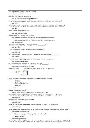 400 MOCK TEST 1 - 3 Sections - 1 Final Exam Review MCQ : 1 x 10 = 10 ...
