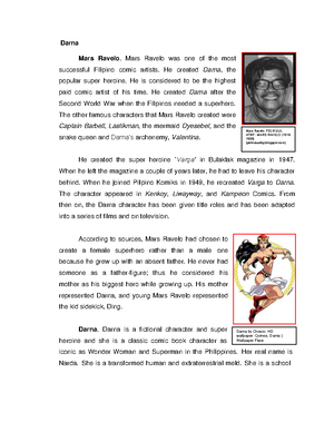 Darna - Darna Mars Ravelo. Mars Ravelo was one of the most successful ...