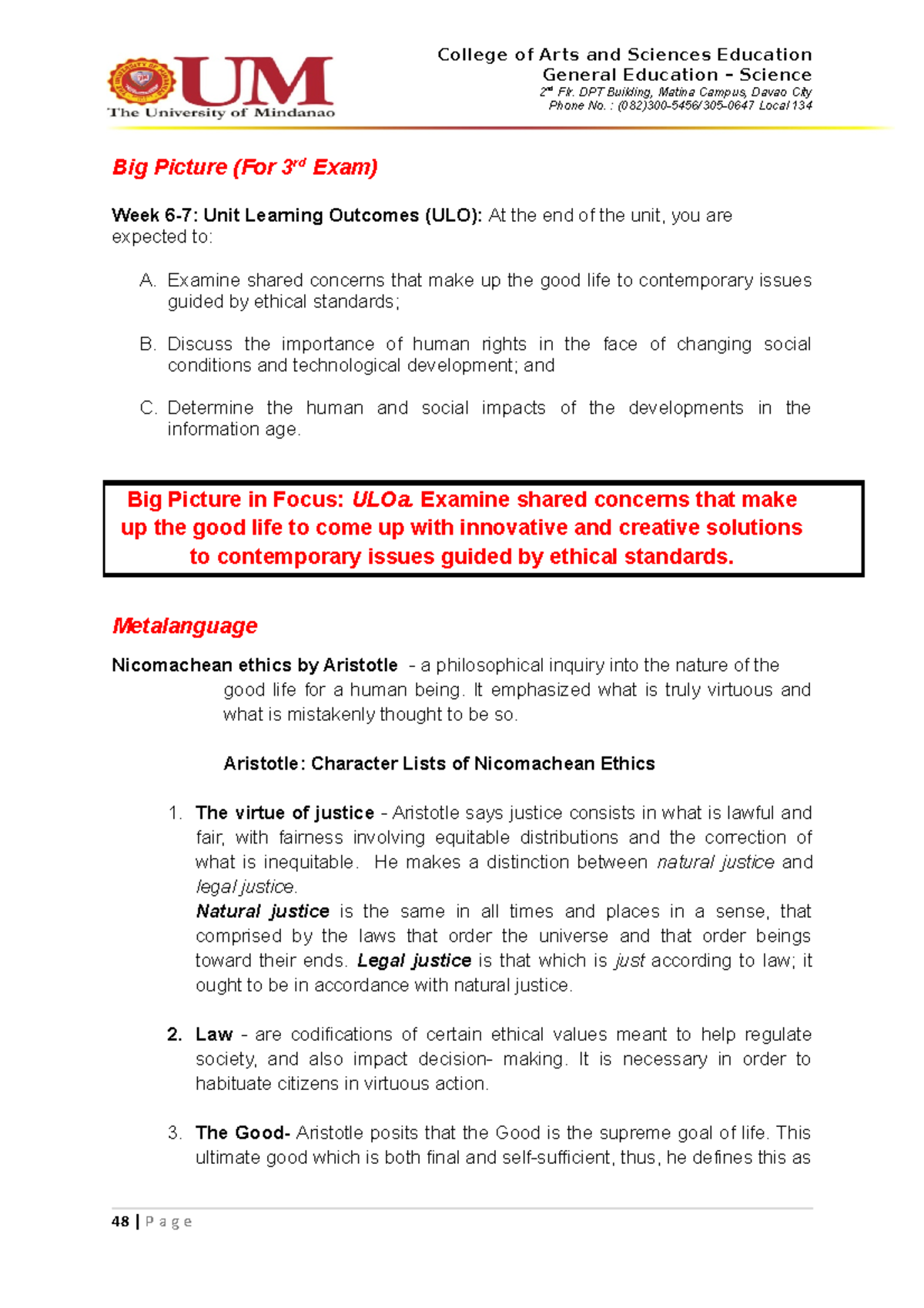 STS Module 3 1 - General Education – Science 2 nd Flr. DPT Building ...