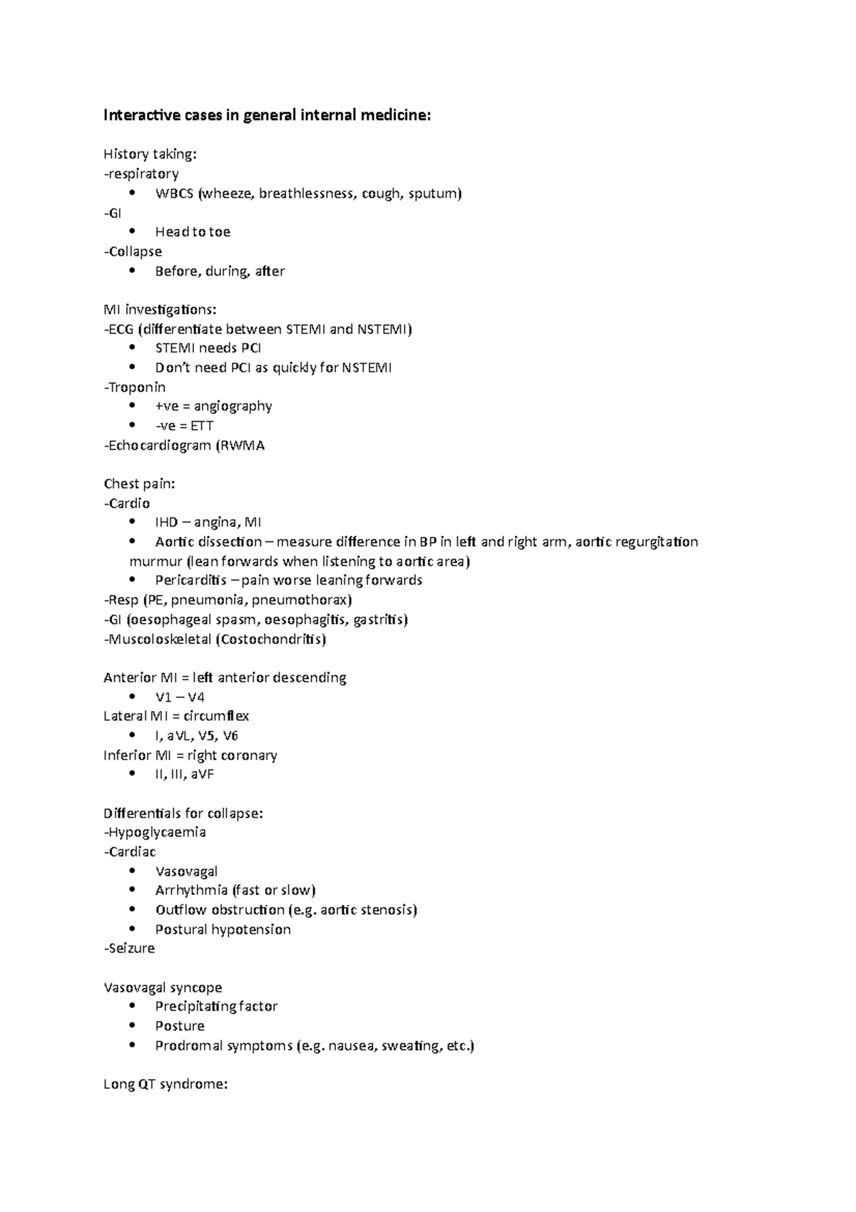 Year 3 - Interactive cases - Interactive cases in general internal ...