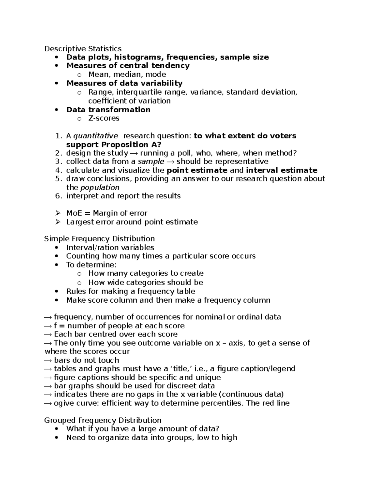 Descriptive statistics - Descriptive Statistics Data plots, histograms, frequencies, sample size ...