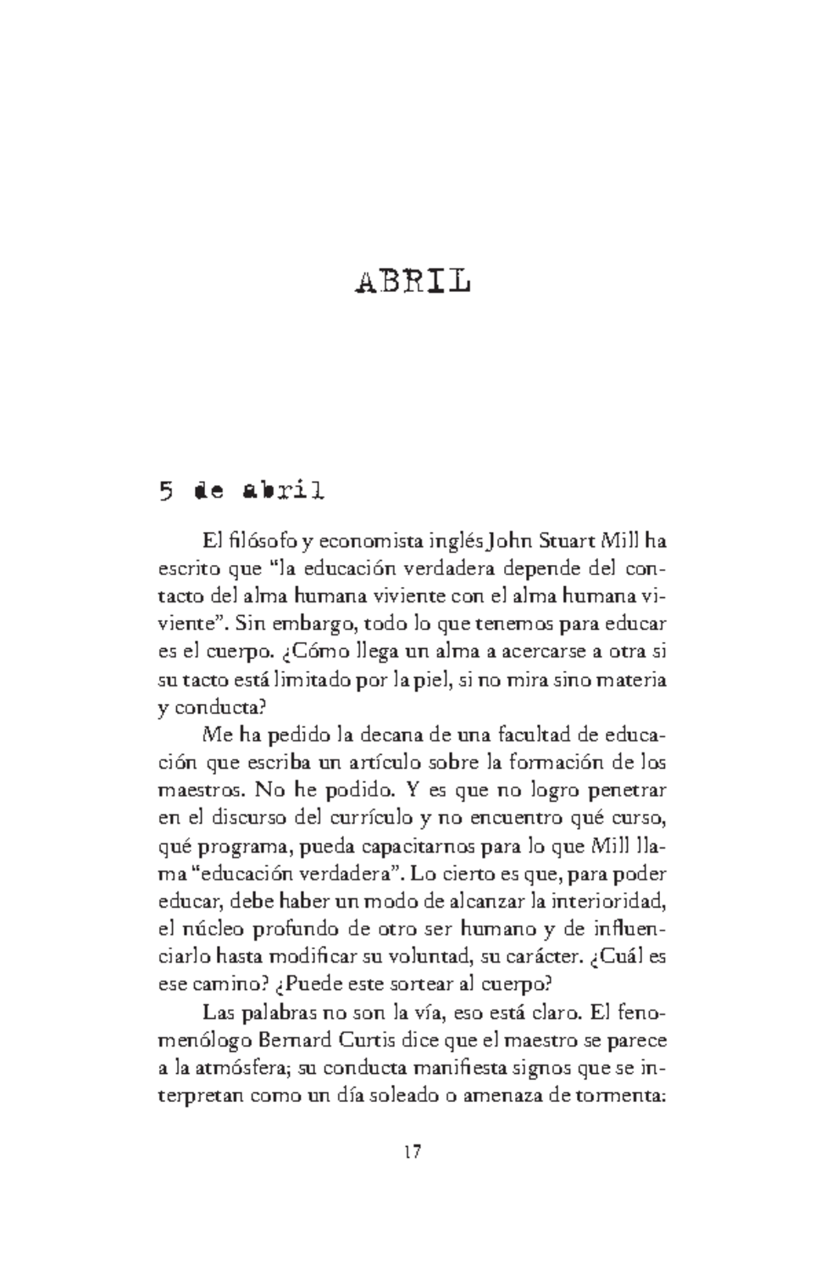 LECTURA 1 - sobre el descanso - 5 de abril El filósofo y economista ...