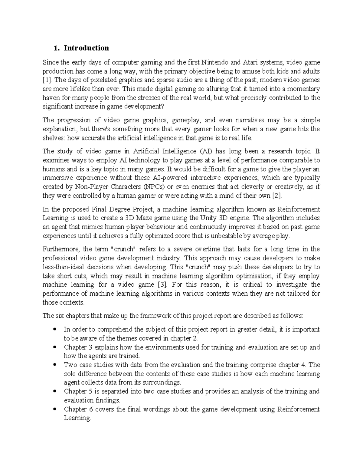 3D maze game project - 1. Introduction Since the early days of computer ...