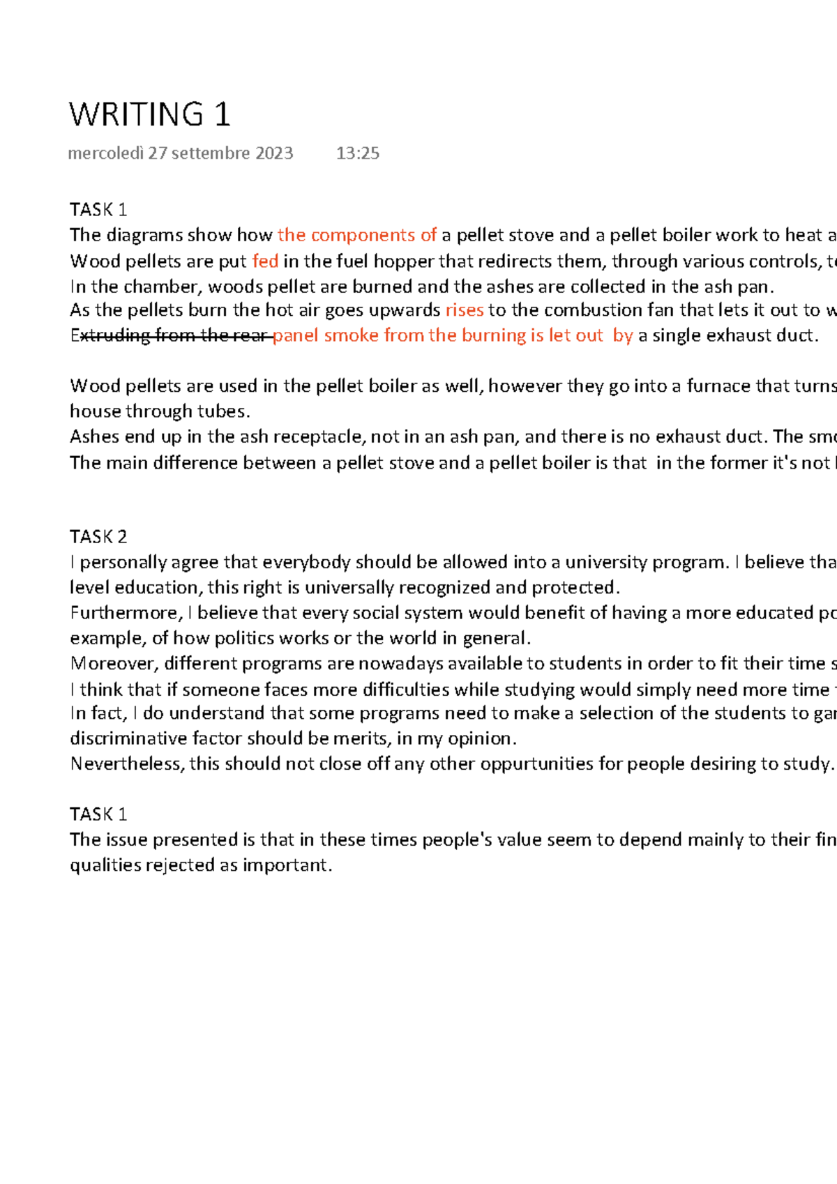 Writing 1 - ielts - TASK 1 The diagrams show how the components of a ...