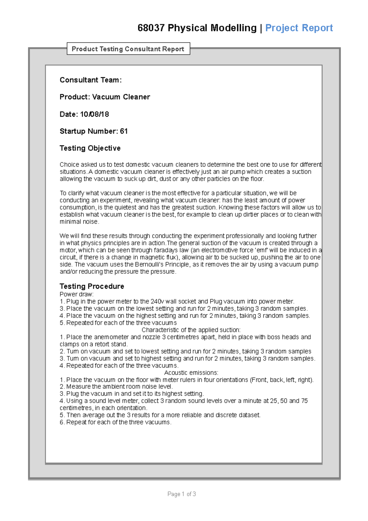 PE Report- Experiment Vaccums - 68037 Physical Modelling | Project ...