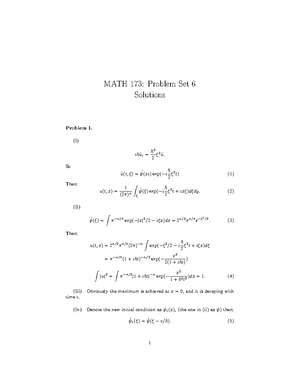 Seminar assignments - Problem set 4 solutions - MATH 173: Problem Set 4 ...