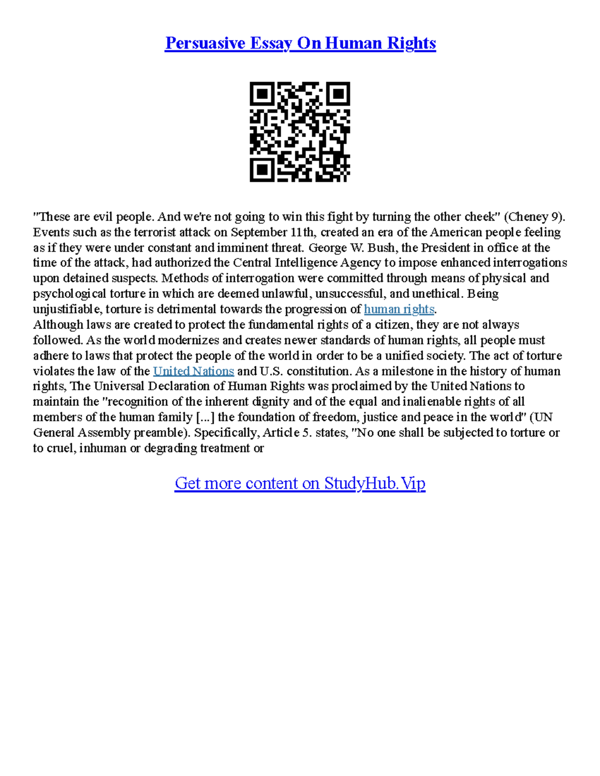 Conclusion For Persuasive Essay - Persuasive Essay On Human Rights ...