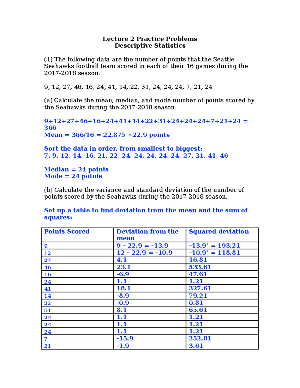 Lecture 2 Practice Problems-Solutions Corrected - Lecture 2 Practice ...
