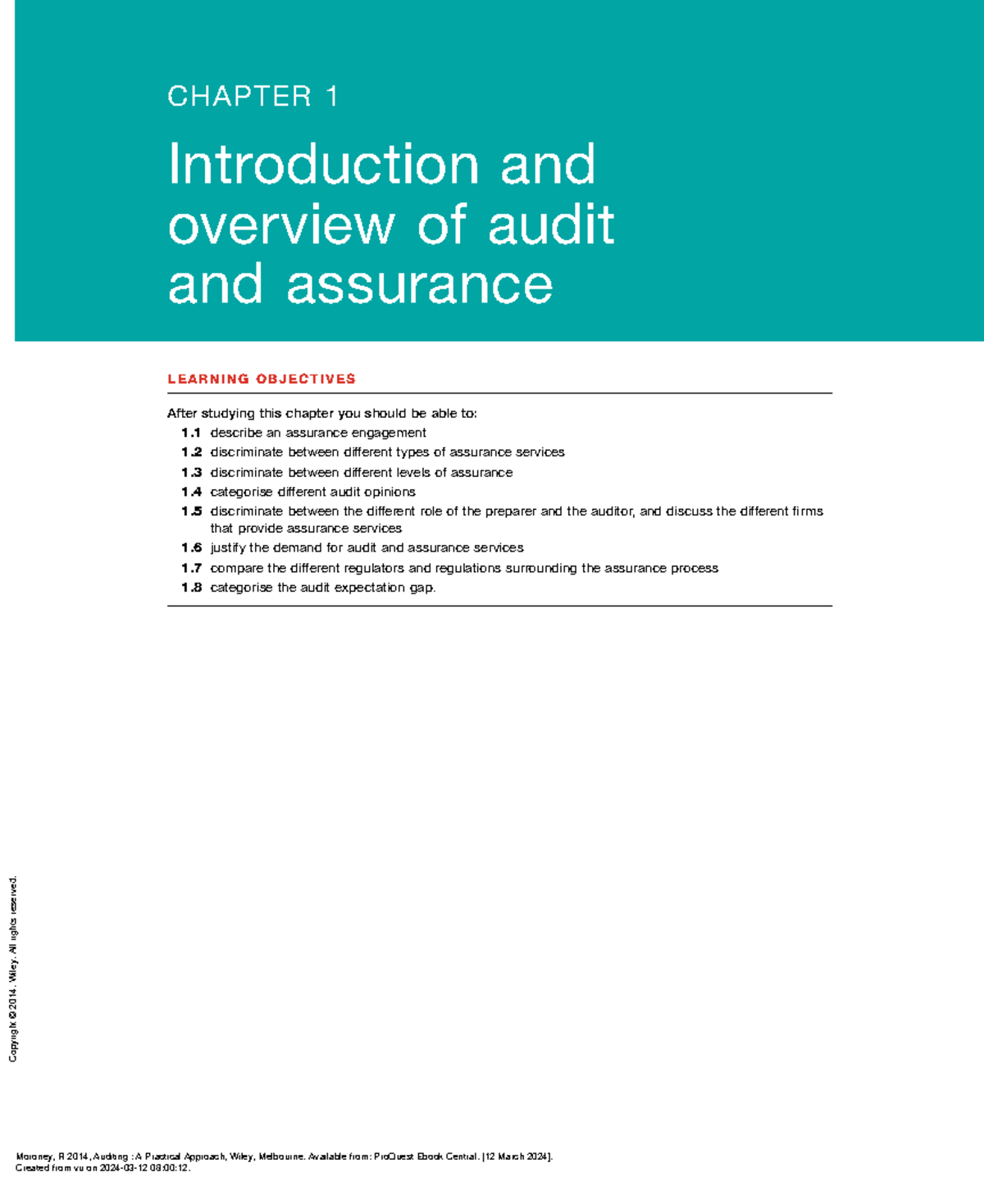 Chapter 1 - Textbook - ####### LEARNING OBJECTIVES ####### After ...