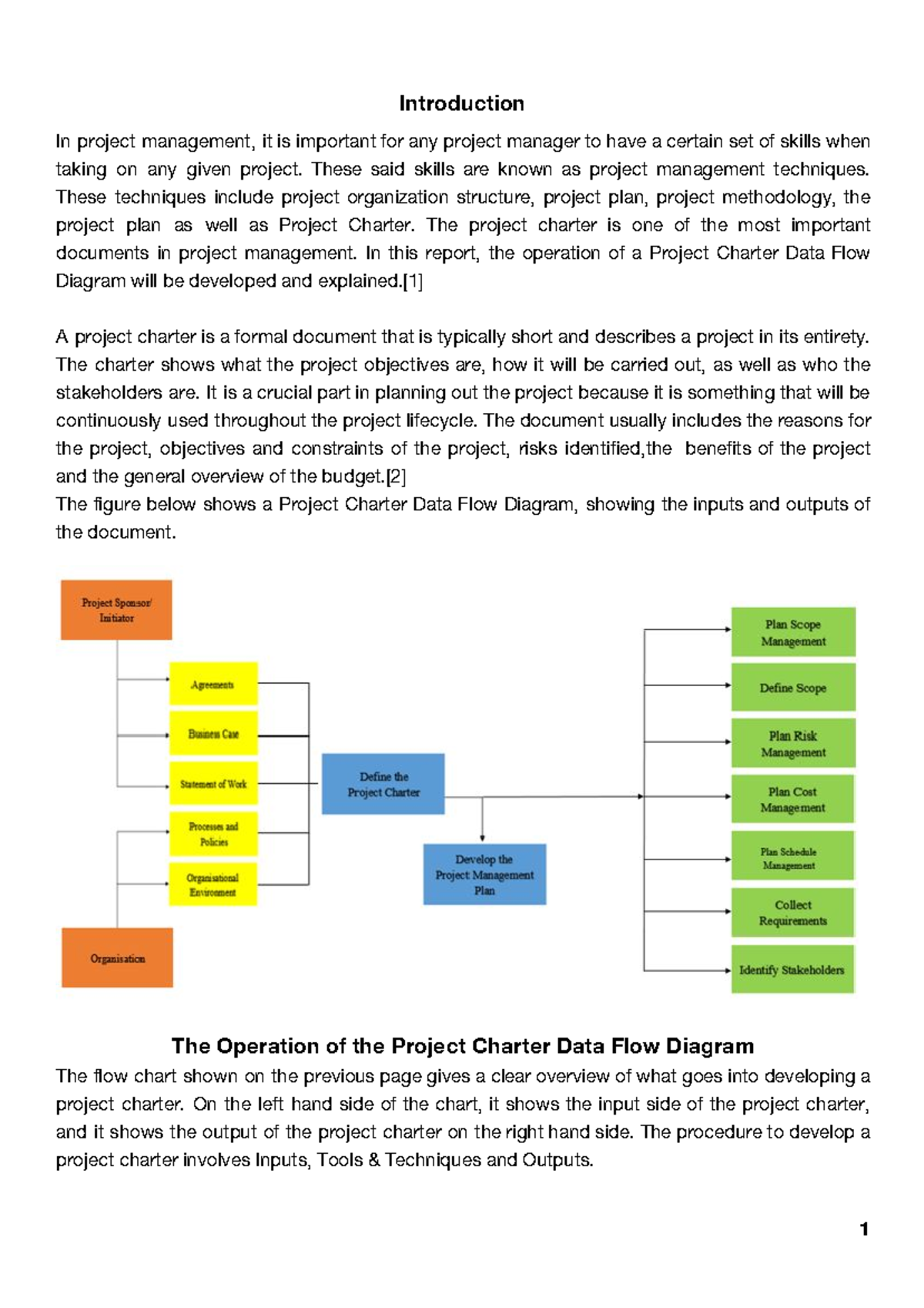 Project Charter Data Flow Diagram - Introduction In project management ...