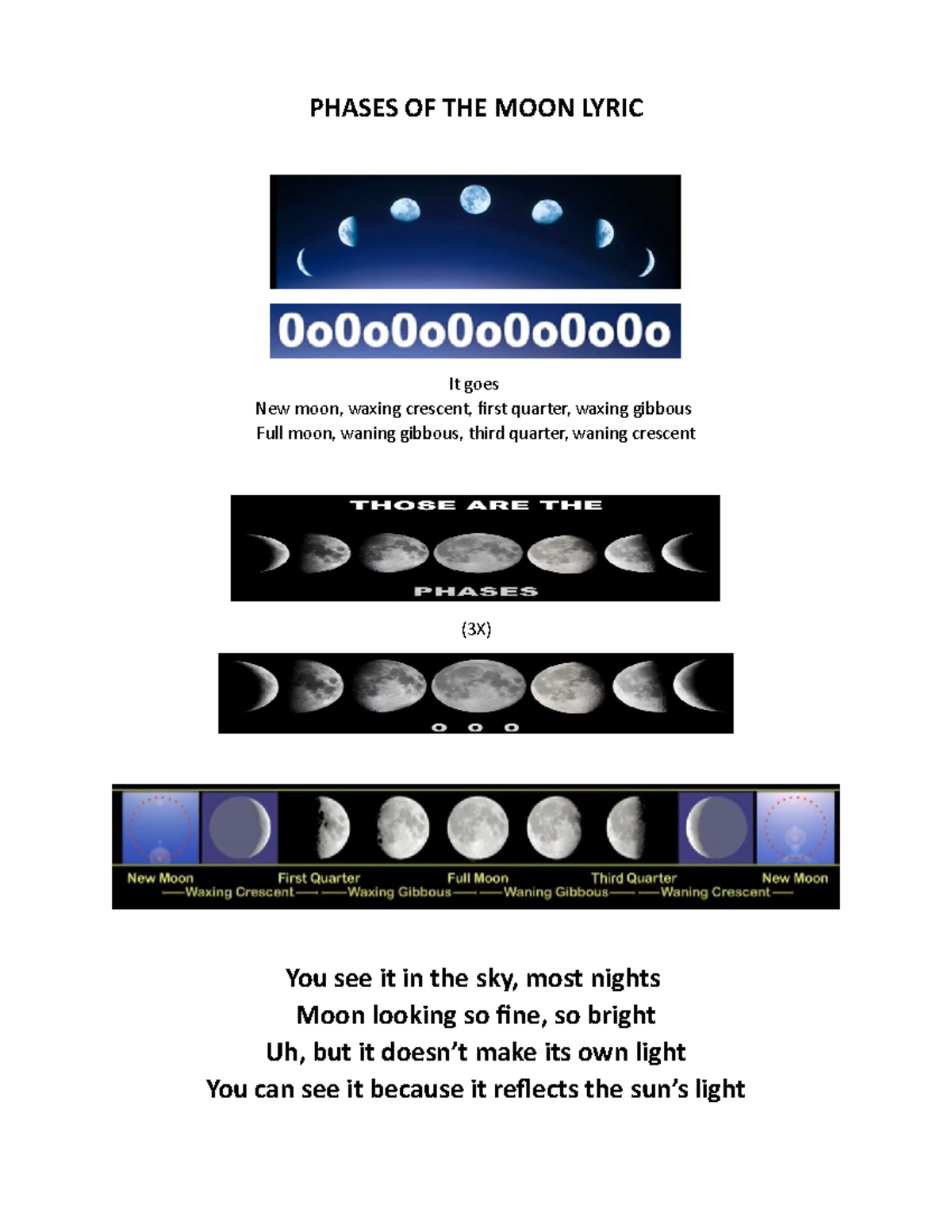 Phases OF THE MOON Lyric in Remind - PHASES OF THE MOON LYRIC It goes ...