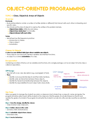 Lecture 03 - Memory Structure - Lecture 3 Object Oriented Programming ...